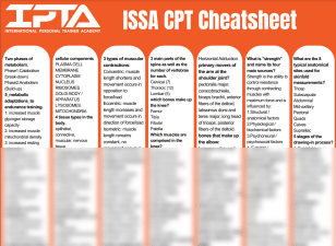 Free ISSA Cheat Sheet - Reduce Study Time Significantly
